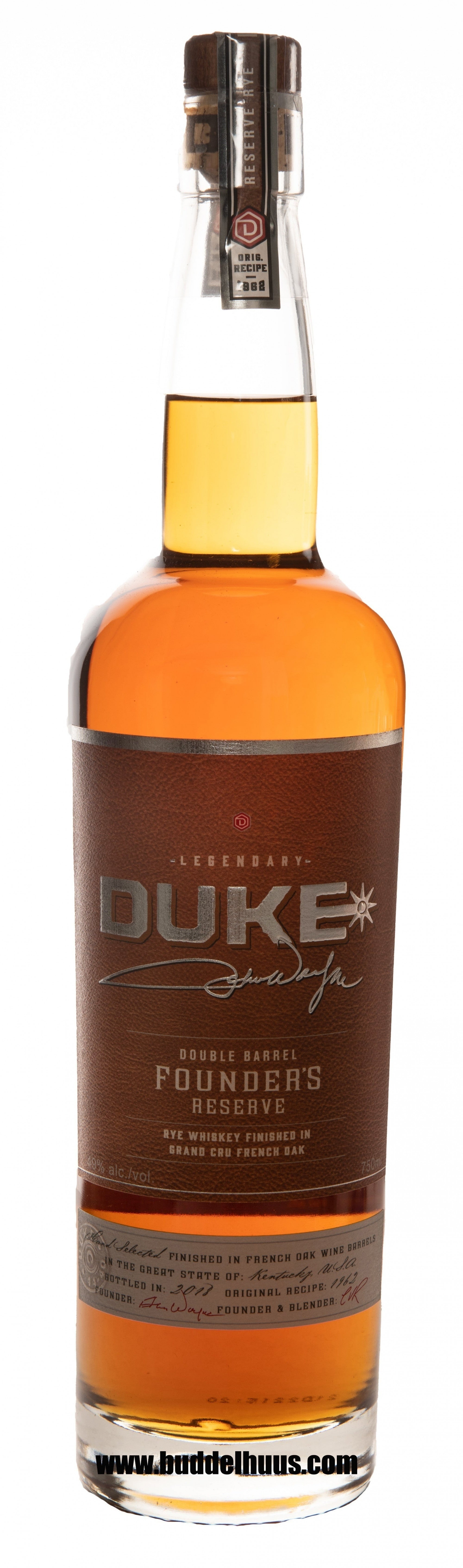 Duke Double Barrel Rye Founder's Reserve – Buddelhuus Spirituosen ...